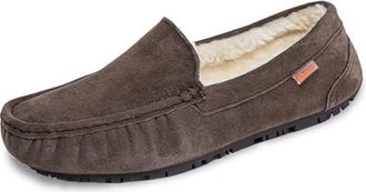 Generic Mocassins dint&eacute;rieur et dext&eacute;rieur en daim pour homme - Chaudes et confortables, marron, 38 2/3 EU