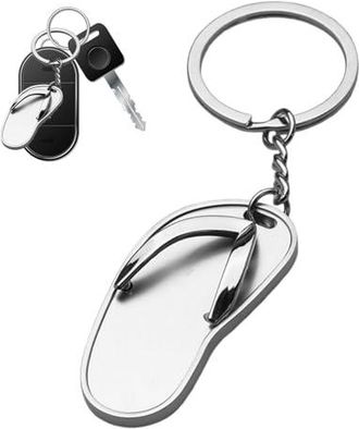 Generic Porte-clés en - Pendentif simulation de tongs | Porte-clés à bascule | Décoration de charme en | Pendentif texturé brillant pour sacs à dos, sacs, sac