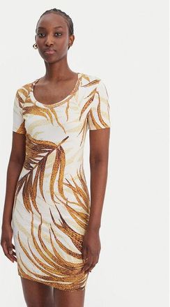Just Cavalli Kleid f&uuml;r den Alltag 80PAOE02 CJ112 Beige Slim Fit