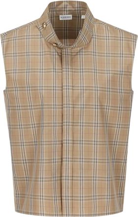 Burberry Top mit Karomuster - Nude