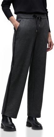 Street One Damen 3716658 Straight Leg Hose mit Tape, Schwarz, 46W / 30L