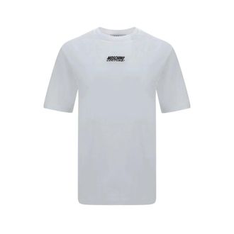 Moschino Baumwoll Logo Print T-Shirt - - Tops - Herren - Wei&szlig; - M