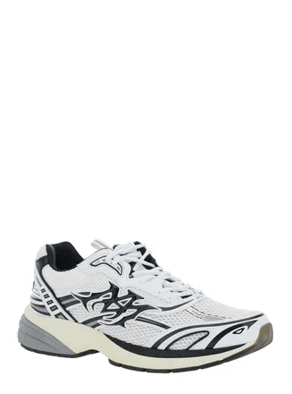 Amiri Mens Sneakers M-Tech White-Black Polyester Trainers White/black