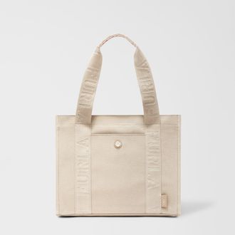 Furla Duna Tote-bag M Naturale Beige Canvasstoff Damen