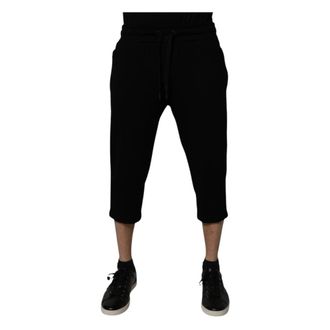 Dolce & Gabbana Homme, Pantalons, Noir, Taille: L Cropped Pantalons de surv&ecirc;tement