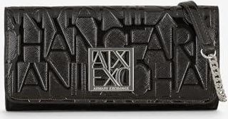 A|X Armani Exchange Chain, Embossed All Over Logo, Portefeuille bi-Pliable Femme, 20, Taille Unique