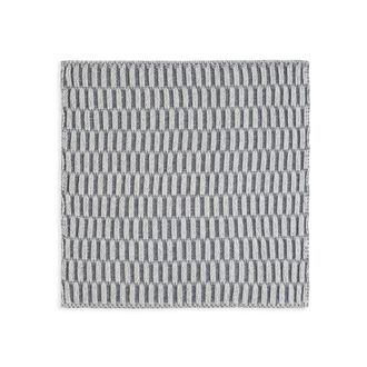 Knit Factory Sp&uuml;ltuch Block - Sp&uuml;llappen - Abwaschlappen - Geschirrt&uuml;cher - 1 St&uuml;ck - Ecru/Med Grey - Grau - 27x27 cm