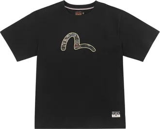 Evisu Tee Mouette Jacquard - Homme - Tops - Noir - Taille: XL