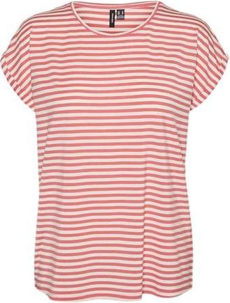 Vero Moda Vmava SS Top Stripe GA JRS Noos pour Femme, Dubarry, L
