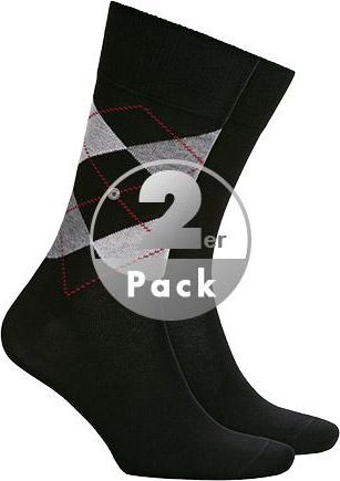 Burlington Herren Socken schwarz Baumwolle & Mix Gemustert