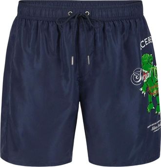 Iceberg Homme, Maillots de bain, Bleu, Taille: 2XL Short de bain boxer classique avec imprim&eacute; graphique