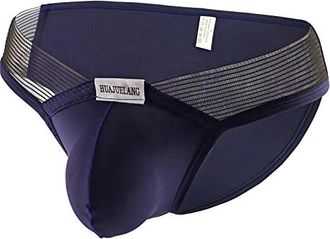 Generic Sous-v&ecirc;tements sexy pour homme - En coton - Avec poche Bulge - Taille confortable - String doux - Transparent - L&eacute;g&egrave;rement extensible - Pour la Saint-