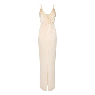 Elisabetta Franchi Damen, Kleider, Beige, XSGr&ouml;&szlig;e