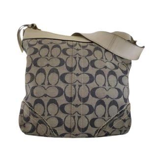 Coach Pre-owned Signature Canvas Leather Crossbody Bag - - Pre-owned - Damen - Grau - ONE SIZE