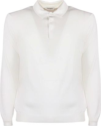 KANGRA Homme, Tops, Blanc, Taille: XL Polo en m&eacute;lange de soie et de coton