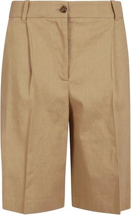 Pinko Pinko, Femme, Shorts, Brun, Taille: 42 FR Bryana Bermuda Lino Stretch