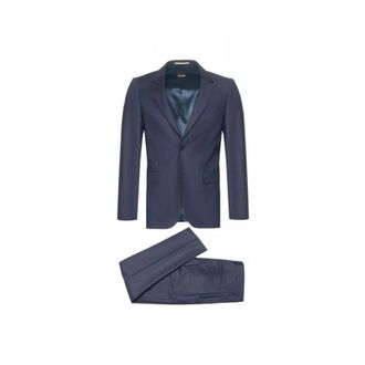 HUGO BOSS Einknopf-Sakko - - Suits - Herren - Blau - 3XL