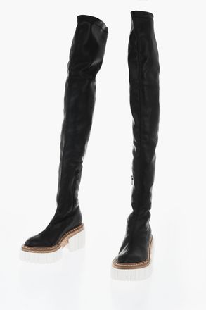 Stella McCartney Overknee-Stiefel EMILIE aus Eco-Leder mit 8 cm Plateau-Sohle Stella McCartney