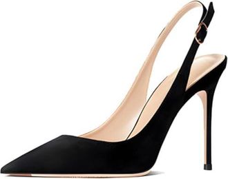 Generic Talons Compens&eacute;s en Cuir Verni Femme &agrave; Talon Aiguille Bout Pointu Bride &agrave; Boucle R&eacute;glable Escarpins &agrave; Talons Hauts Classiques &Eacute;l&eacute;gants Escarpins pour 