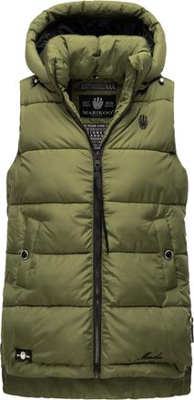 Marikoo Damen Weste Steppweste gesteppt Fr&uuml;hjahr &Uuml;bergangsweste B898 [B898-Zarin-Dusty-Olive-Gr.XS]