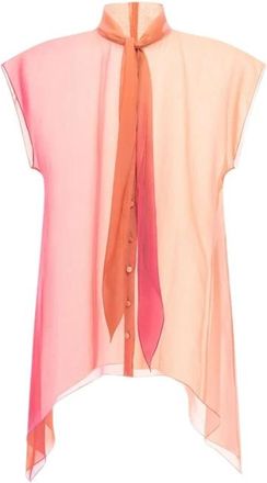 Roberto Cavalli Schleifendetail Hemd Fuchsia Frau - - Blouses & Shirts - Damen - Rosa - M