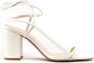 Jeanne Vouland Sandales Saul Bloc Cuir Mat Blanc