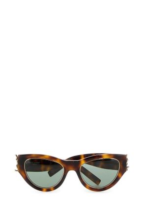 Saint Laurent Womens Printed Acetate Sl M94 Sunglasses Mediumhavanalightgoldgreen Exterior: Occhiali Da Sole