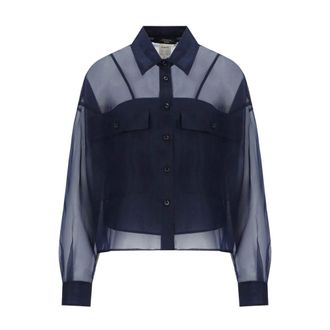 Max Mara Damen, Blusen & Hemden, Blau, 2XSGr&ouml;&szlig;e