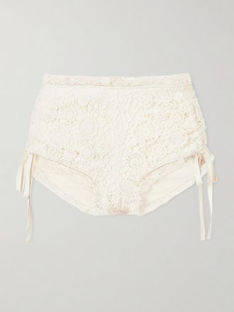 Isabel Marant Crocheted Cotton Shorts - White