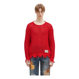 Andersson Bell Damaged Boatneck Sweater - - Knitwear - Herren - Rot - S