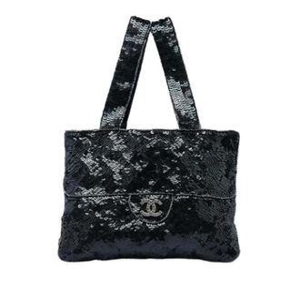 Chanel Pre-owned Sequined Mesh Tote Bag - - Pre-owned - Damen - Schwarzk - ONE SIZE