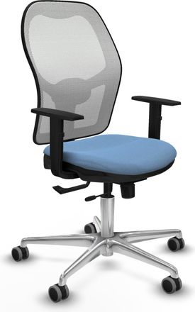 Piqueras y Crespo Computerstuhl mit 1D-Armen, h&ouml;henverstellbare Lendenwirbelst&uuml;tze, ausgestattet mit Syncro/Traslack und eingespritztem Schaum. Mit Rollen von 65 mm, Pa