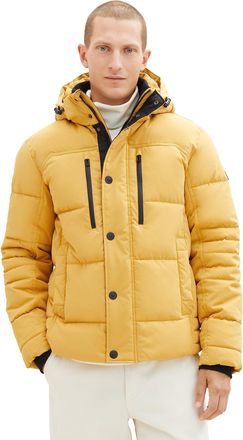 Tom Tailor Herren 1037346 Winterjacke mit Abnehmbarer Kapuze, 10533-golden Fall, XL