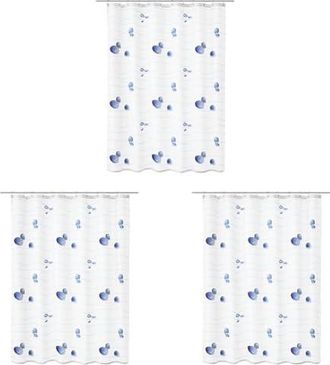 Kleine Wolke 5163700305 Duschvorhang Miami, 180 x 200 cm, blau (Packung mit 3)