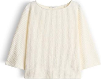 OPUS Sweatshirt Gathena Weite Passform, kleine Seitenschlitze