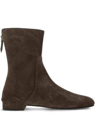 Giorgio Armani bottines en daim - Marron
