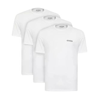 Guess Homme, Tops, Blanc, Taille: S Lot 3 T-shirts en Coton - Blanc Basique