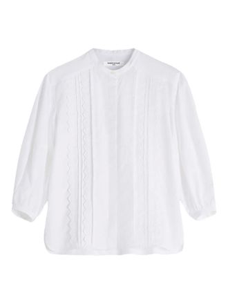 Maison Kitsuné Hemd mit Stickerei - Weiß