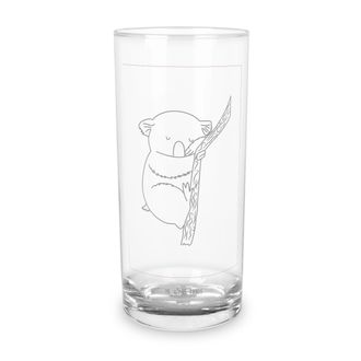 Mr. & Mrs. Panda Wasserglas Koalabär 200 ml - Geschenk, Trinkbecher Glas, Glasbecher, Schlafzimmer, Träumen, Traum, schlafen, Trinkglas, Bär, Lustige Sprüche, Wasserbe