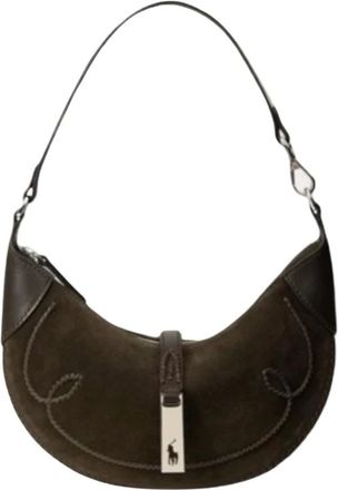 Polo Ralph Lauren Sac bandouli&egrave;re mini western en su&egrave;de Polo ID - Femme - Sacs - Brun - Taille: ONE Size