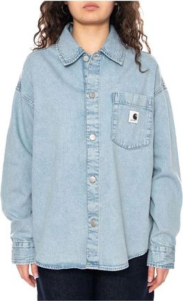 Carhartt Work in Progress Femme, Blouses et Chemises, Bleu, Taille: 36 FR Alta Shirt Jacket