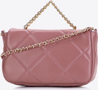 Wittchen Damenhandtasche, gesteppt mit Quadraten an einer Kette, klein, altrosa