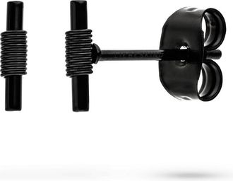 Liebeskind BERLIN Twist Ohrring - Ohrring aus Edelstahl - IP Schwarz - 0,7 cm - Steckverschluss - wasserfest & hautfreundlich