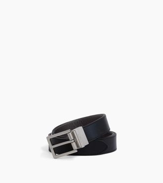 Le Tanneur Ceinture réversible homme avec boucle rectangle en cuir lisse