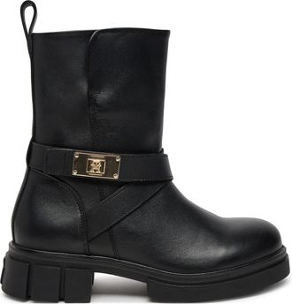 Tommy Hilfiger Stiefeletten Tommy Hilfiger Biker Leather FW0FW08313 Schwarz