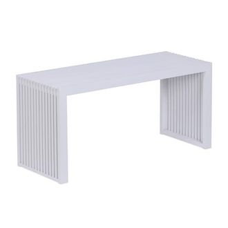 Relaxdays Sitzbank, Bambus, Moderne K&uuml;chenbank, Umkleidebank Flur, Bad & Schlafzimmer, HBT: 43x90x33 cm, Schuhbank, wei&szlig;