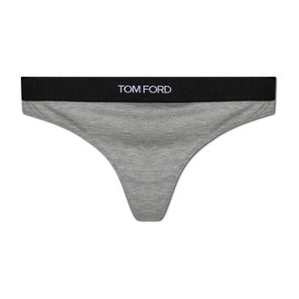 Tom Ford Femme, Sous-v&ecirc;tements, Gris, Taille: 36 FR Thong Signature Modal