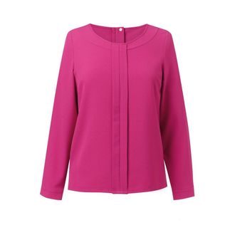 Brook Taverner Roma Bluse f&uuml;r Damen Lang&auml;rmlig (Fuchsie)