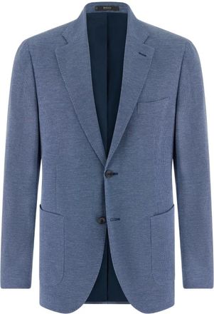 Boggi Milano Homme, Vestes, Bleu, Taille: XS B Jersey Pinpoint Jacket