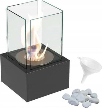 Kratki Tischkamin Bioethanol TANGO1 Deko Steine set